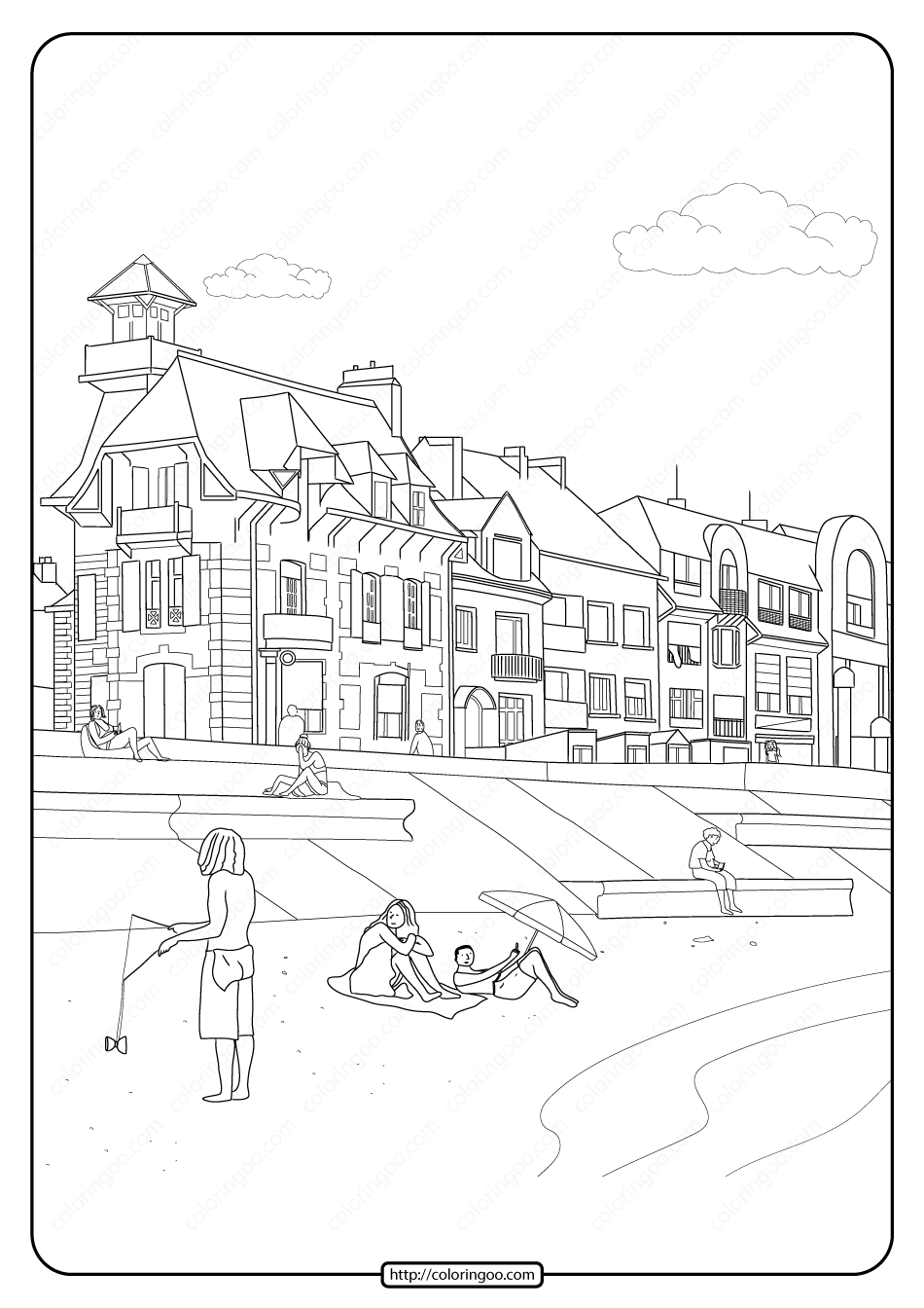 Free Printable Street View Pdf Coloring Page