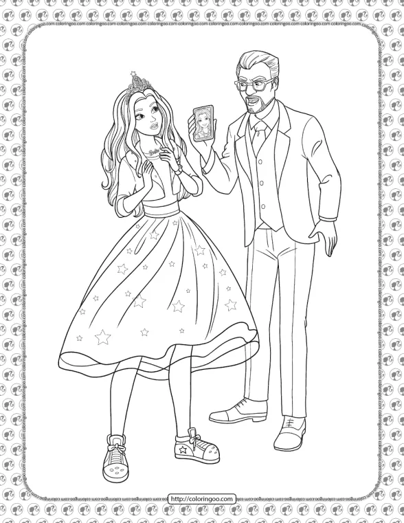 Barbie Princess Adventure Coloring Pages 16
