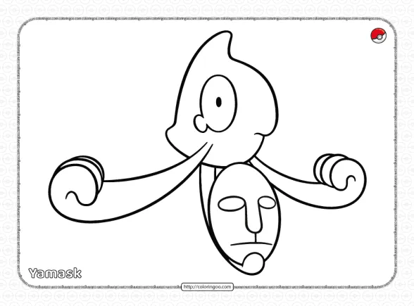 Pokemon Yamask Coloring Pages