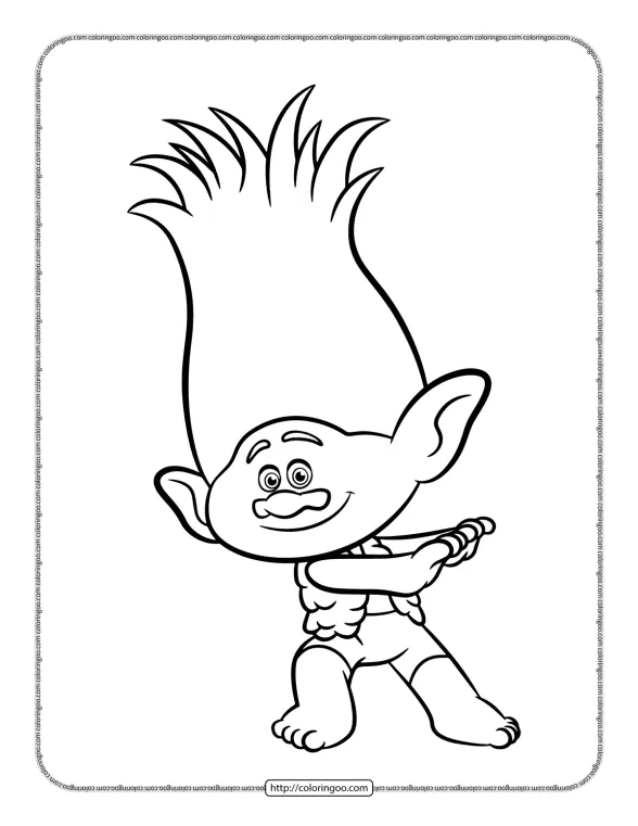 Printable Branch Pdf Coloring Sheet