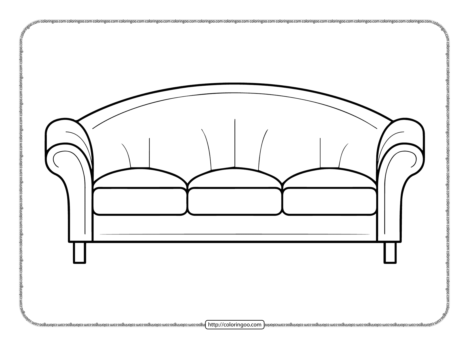 Sofa Coloring Pages