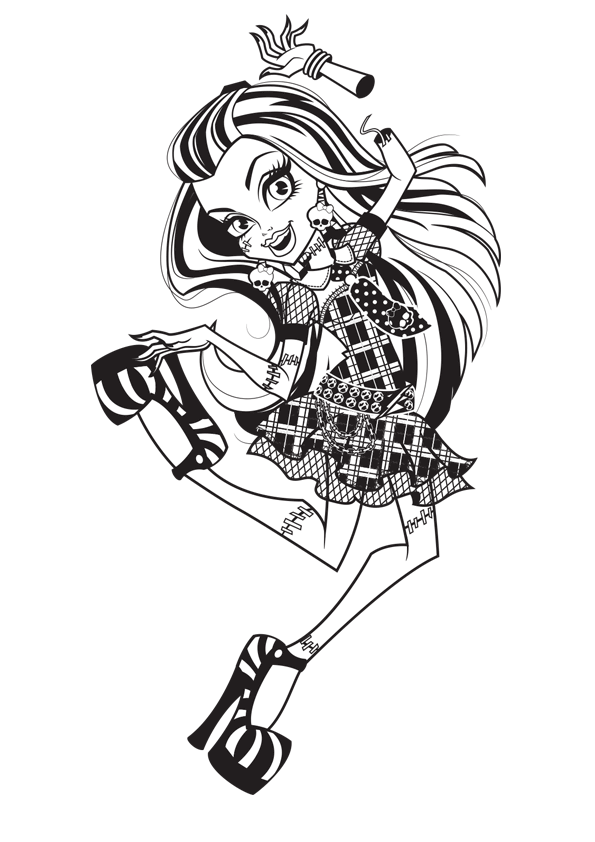 Monster High Frankie Stein Coloring Page 06