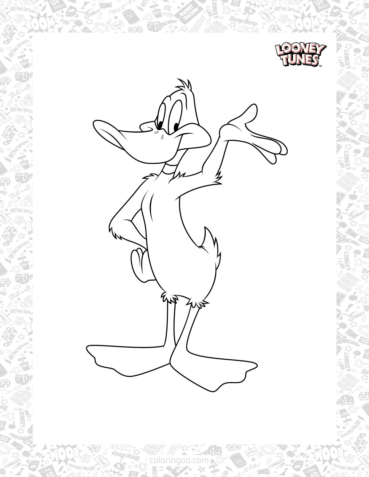 Daffy Duck Coloring Sheet