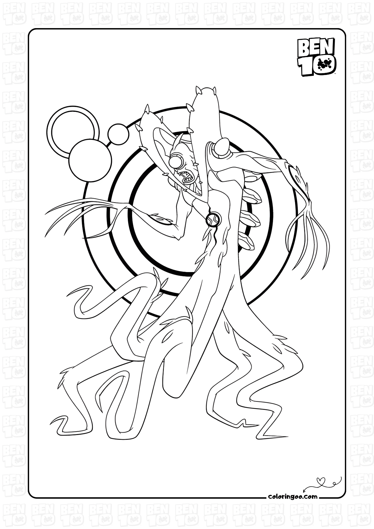 Wildvine Ben 10 Coloring Page