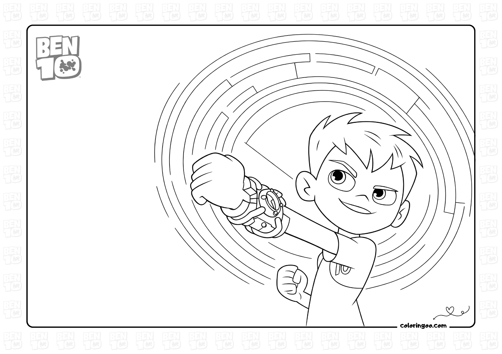 Ben 10 Omnitrix Coloring Page