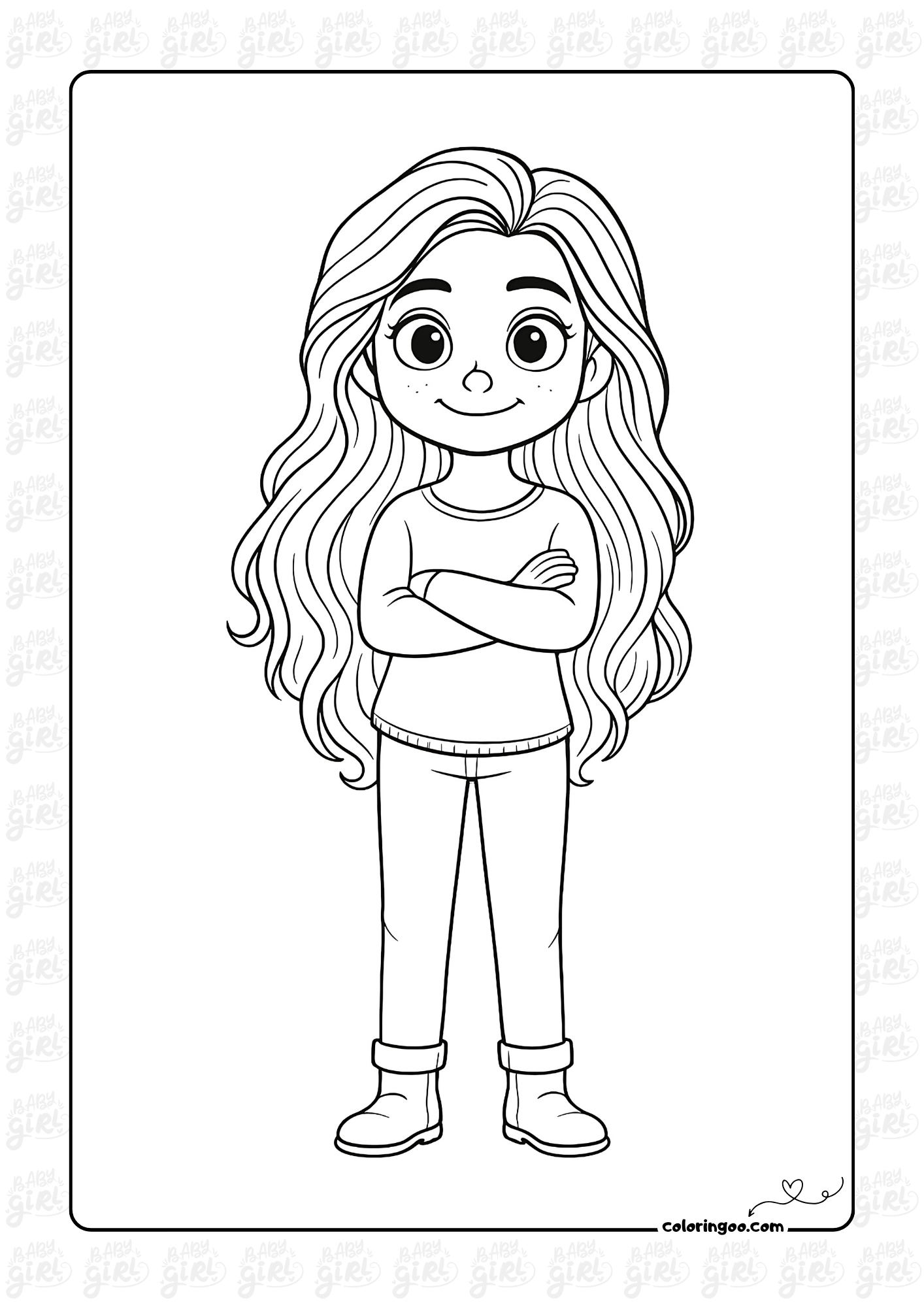 Cute Kawaii Girl Coloring Pages 37