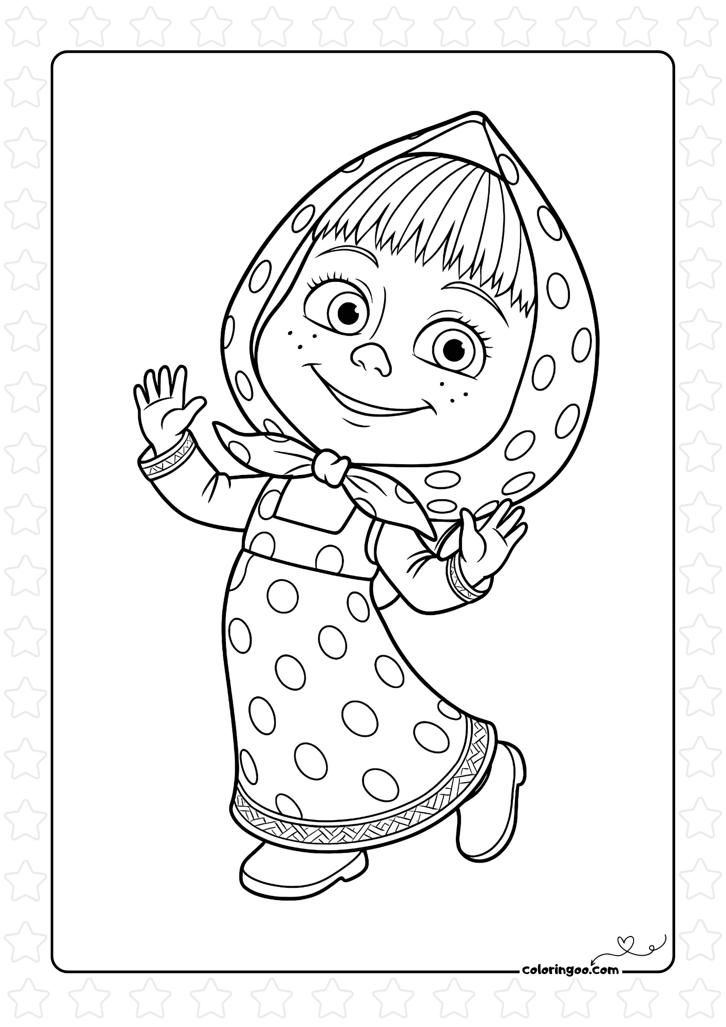 Masha and the Bear Coloring Pages (All Free Pdf Printables)