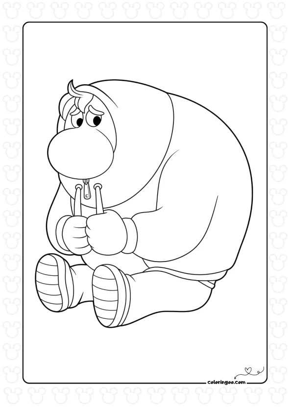 Inside Out 2 Embarrassment Coloring Page