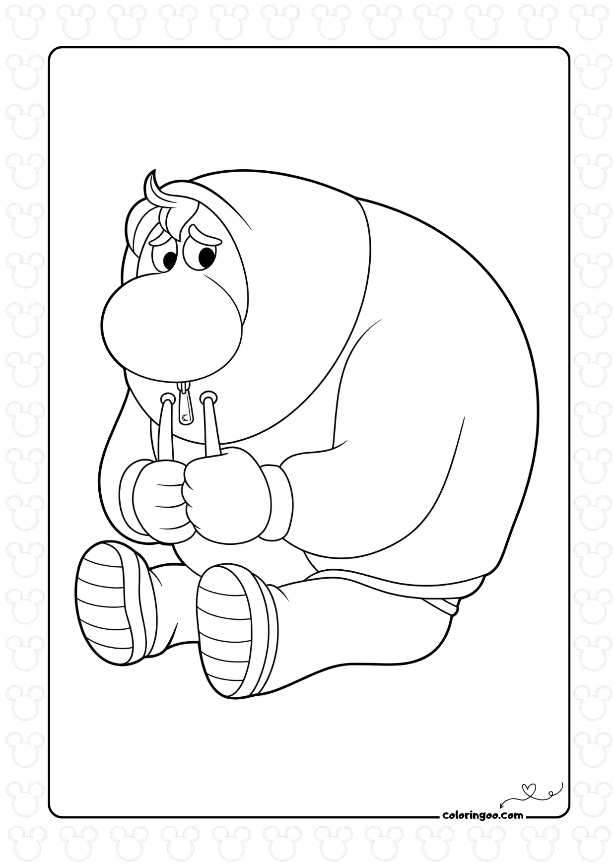 Inside Out 2 Embarrassment Coloring Page