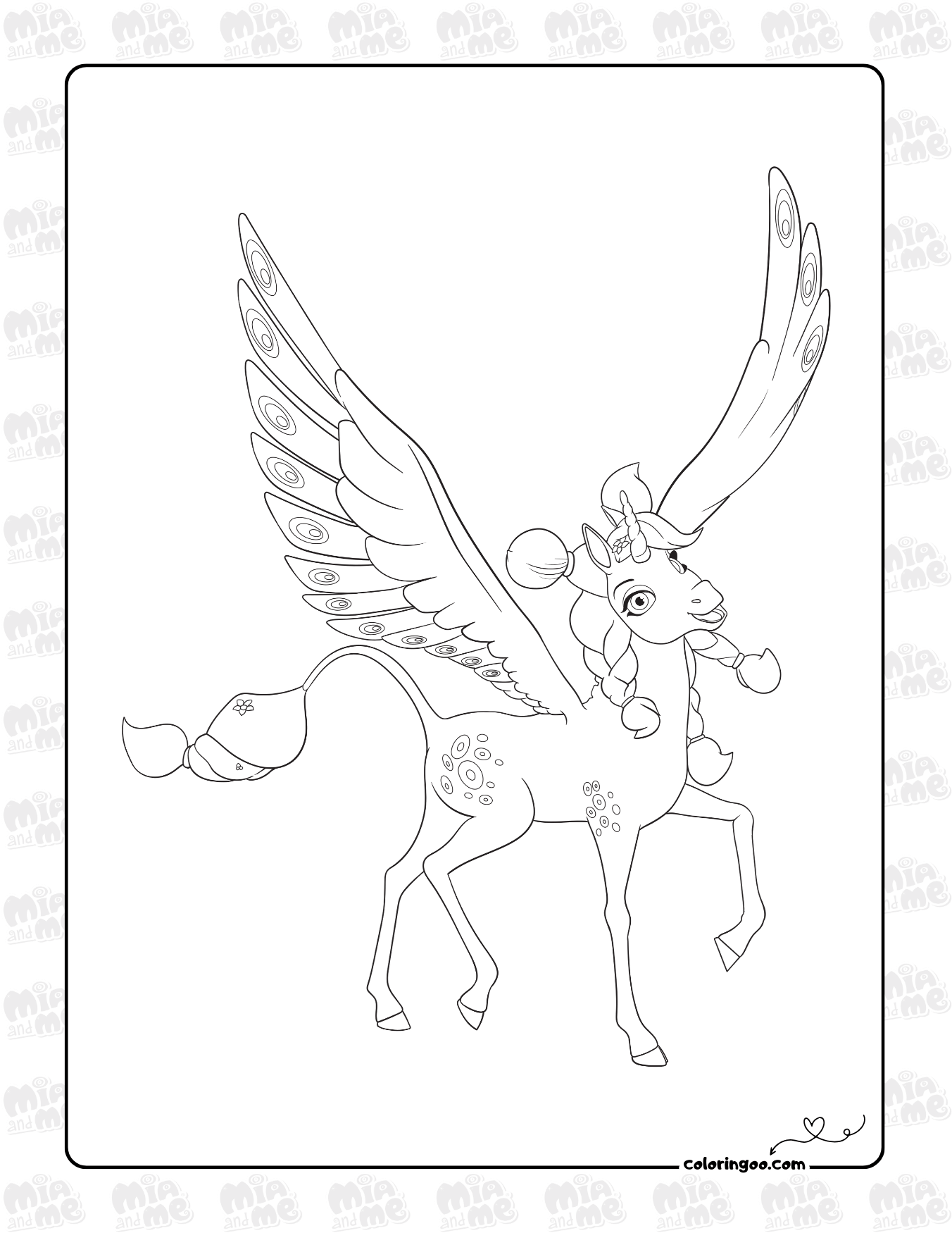 Kyara from Mia and Me Coloring Sheet