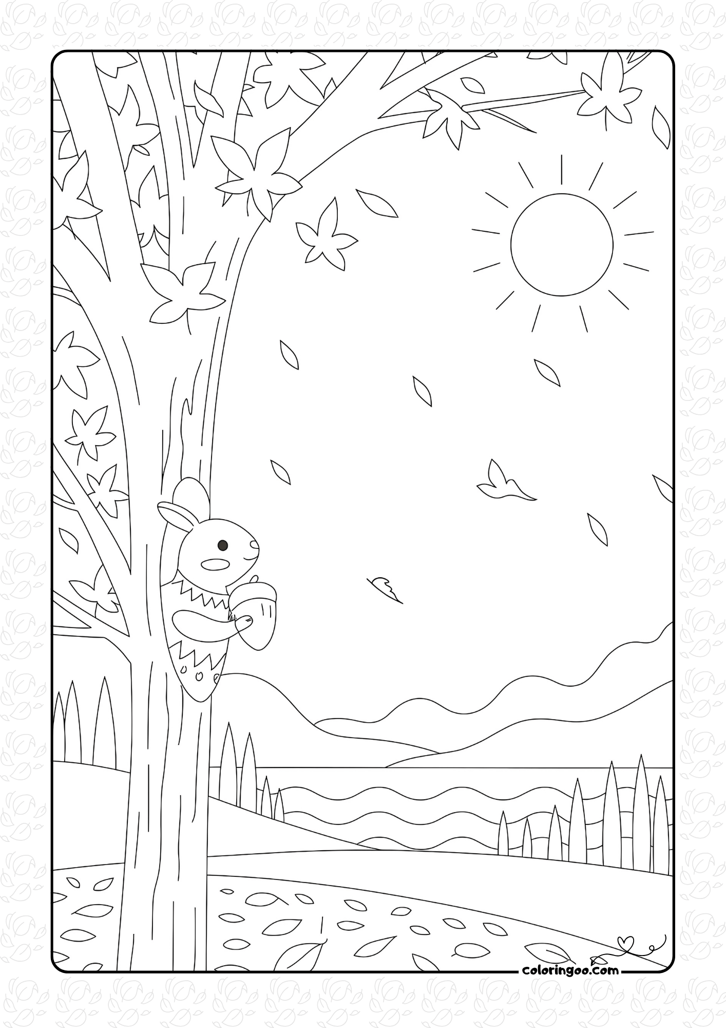 Sloth Squirrel in the Autumn Forest