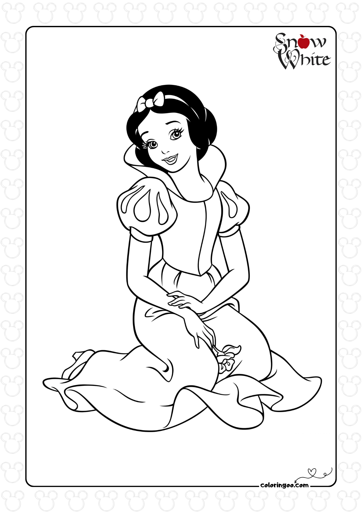 Snow White with a Flower