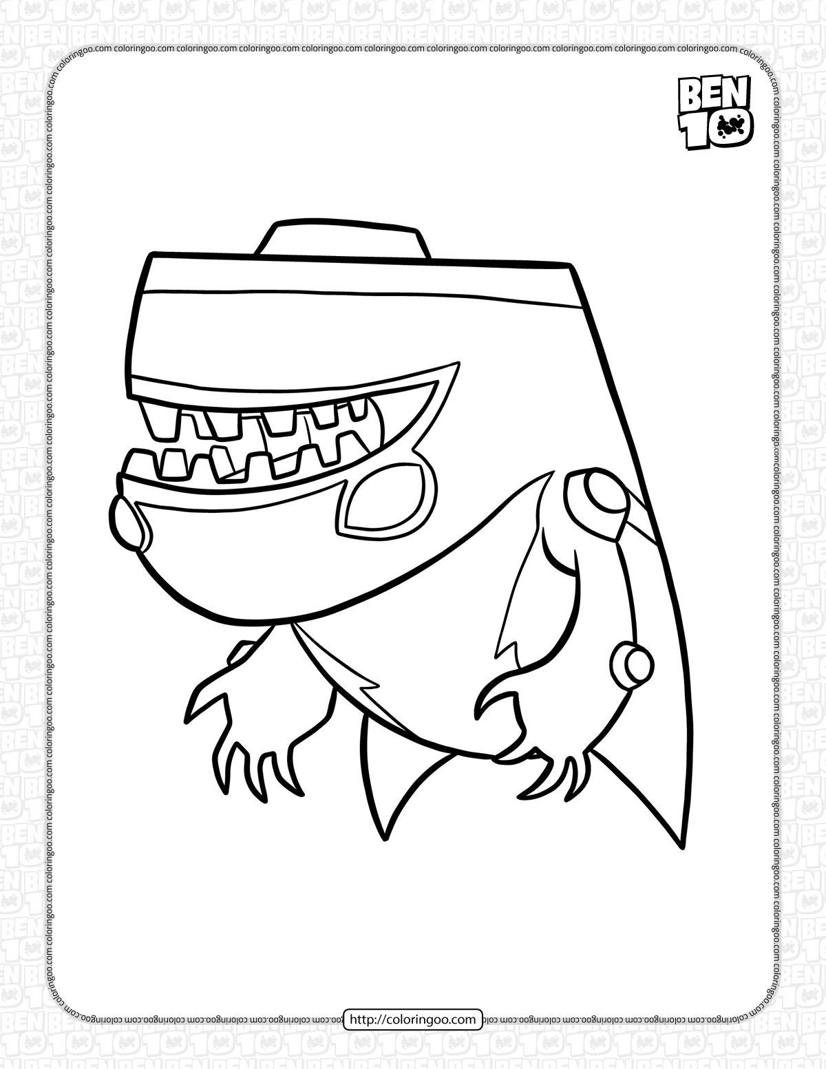 Ben 10 Biomnitrix Spitshock Coloring Page
