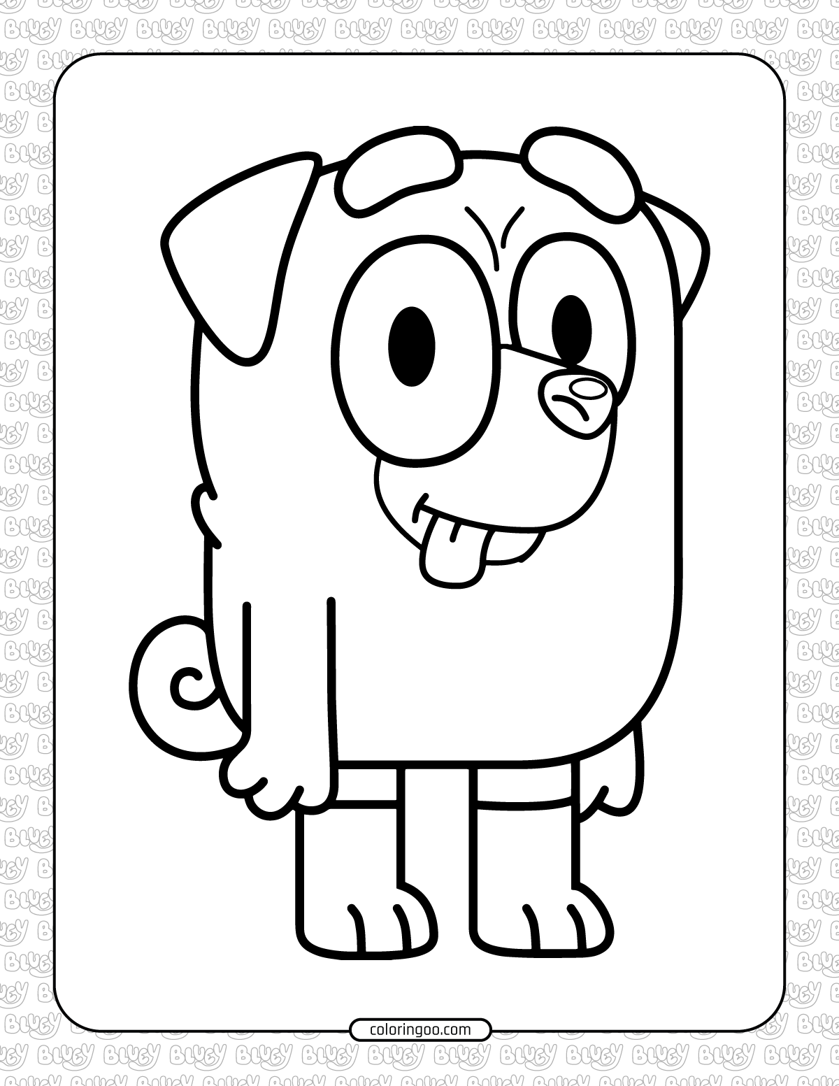 Bluey Buddy Coloring Page