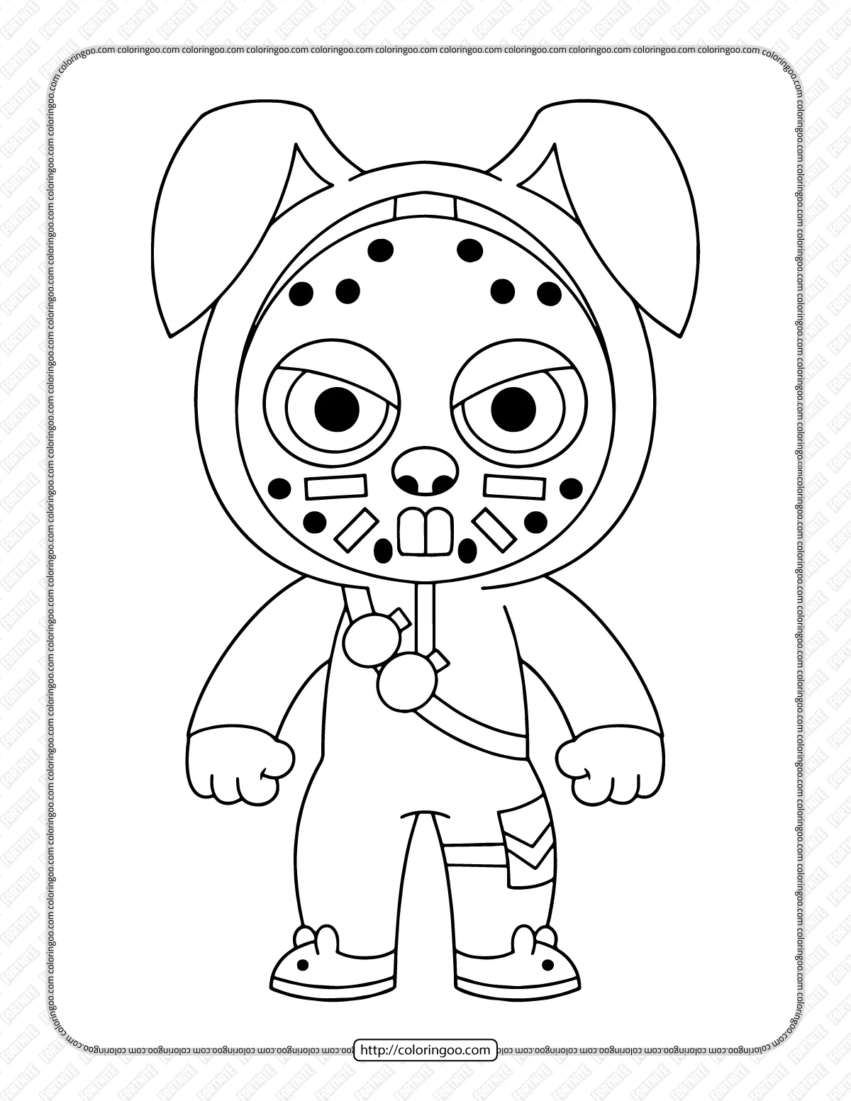 Chibi Fortnite Coloring Pages 22