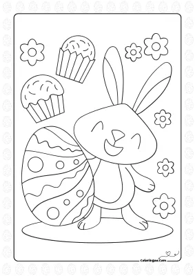 Happy Easter Day Coloring Book