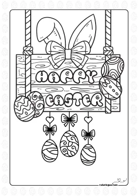 Happy Easter Day Coloring Book