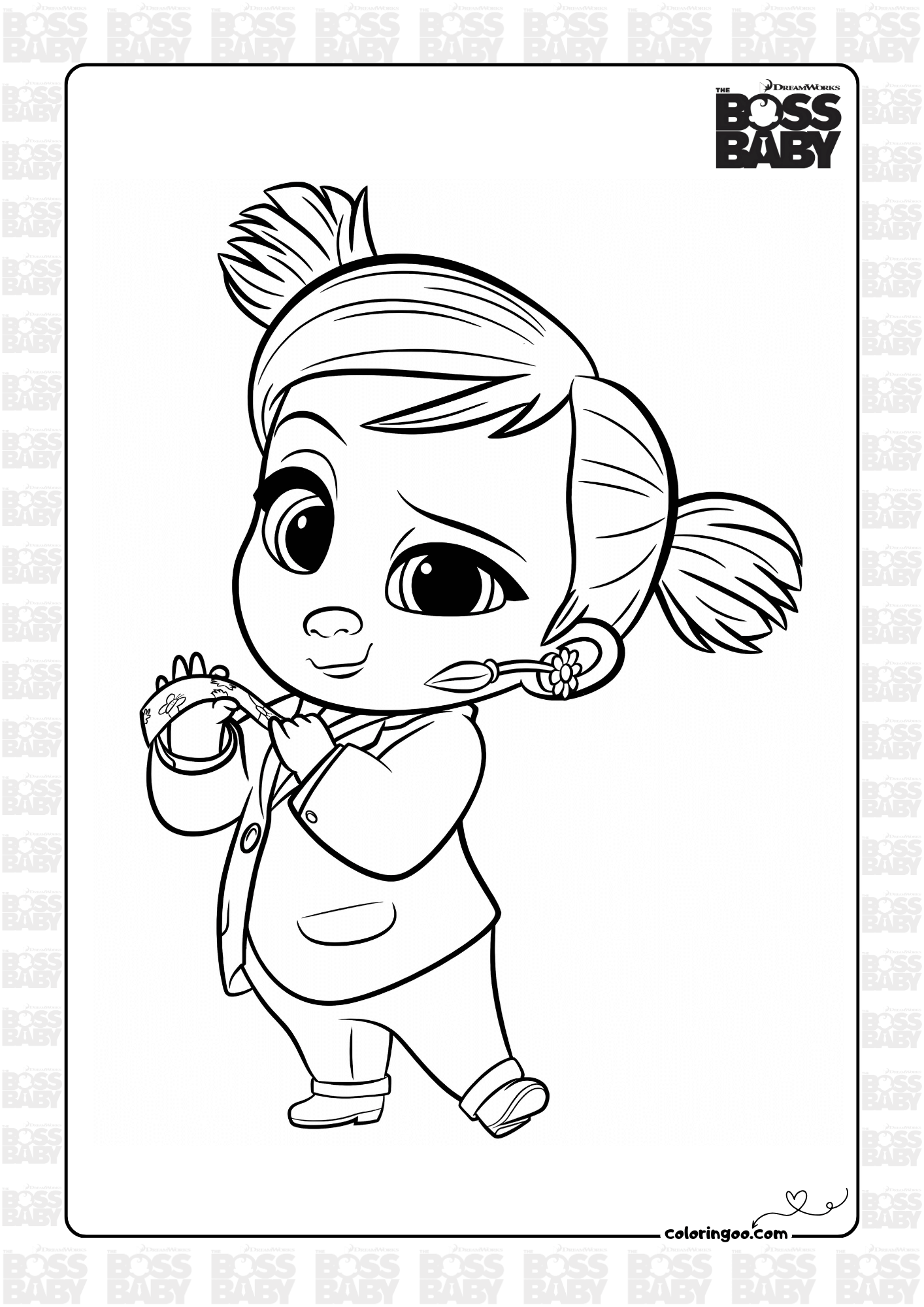 Tina Coloring Page from The Boss Baby