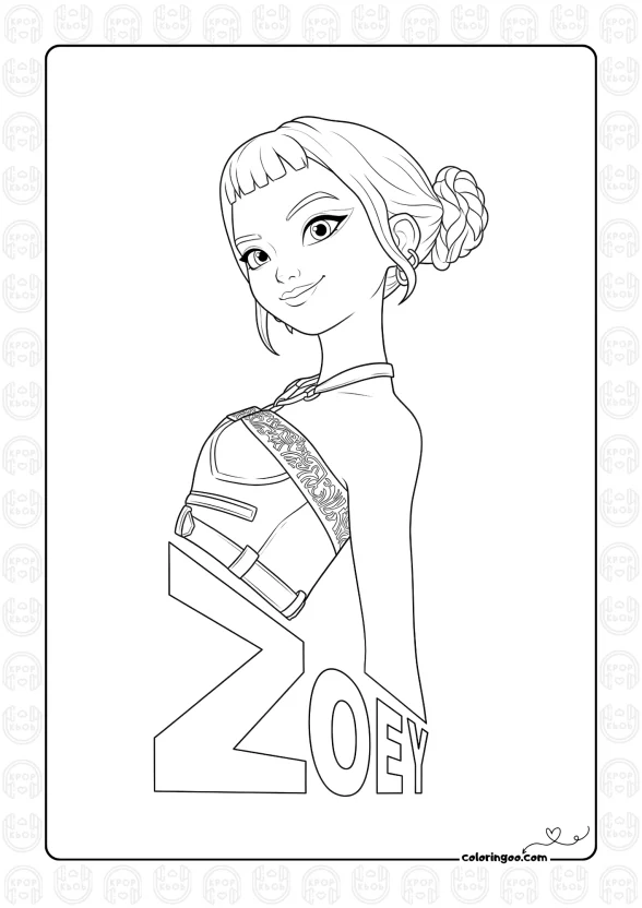 Kpop Demon Hunters Zoey Coloring Pages