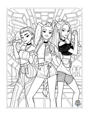 Kpop Demon Hunters Zoey Coloring Pages