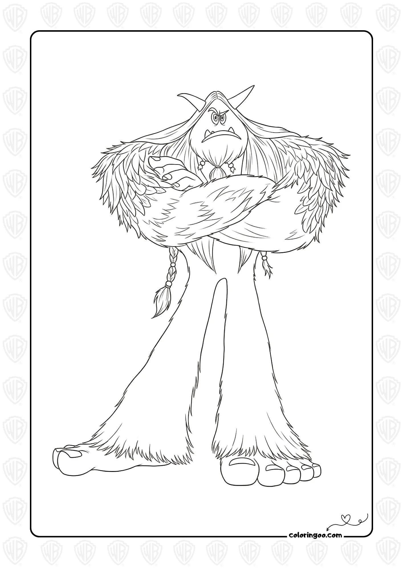 Smallfoot Thorp Coloring Page